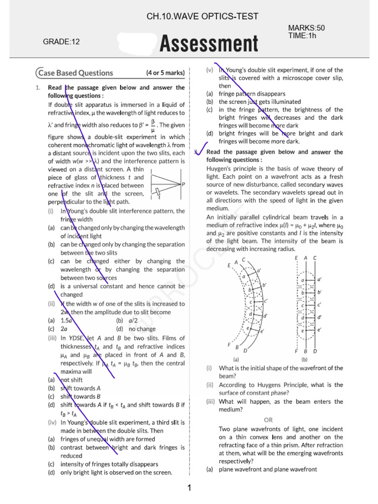 CH.10 WAVE OPTICS-QP | PDF