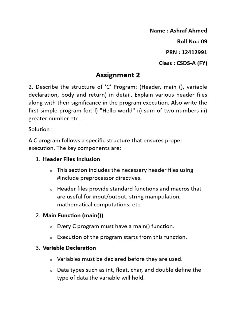 Problem solving and programming Assignment 2 | PDF | Computer Program ... Problem solving and programming Assignment 2 | PDF | Computer Program ...