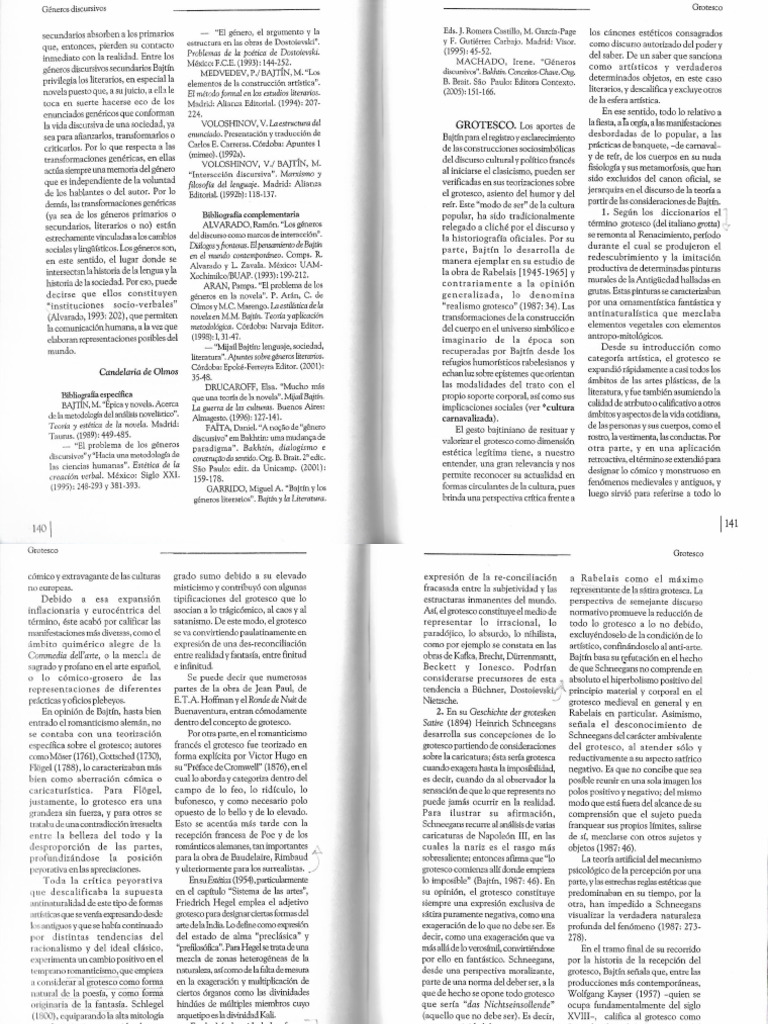 Bajtín, Lo Grotesco | PDF