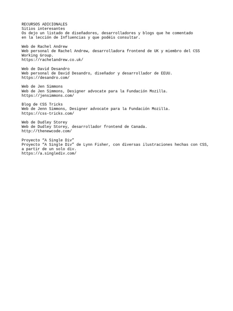 Recursos Adicionales | PDF