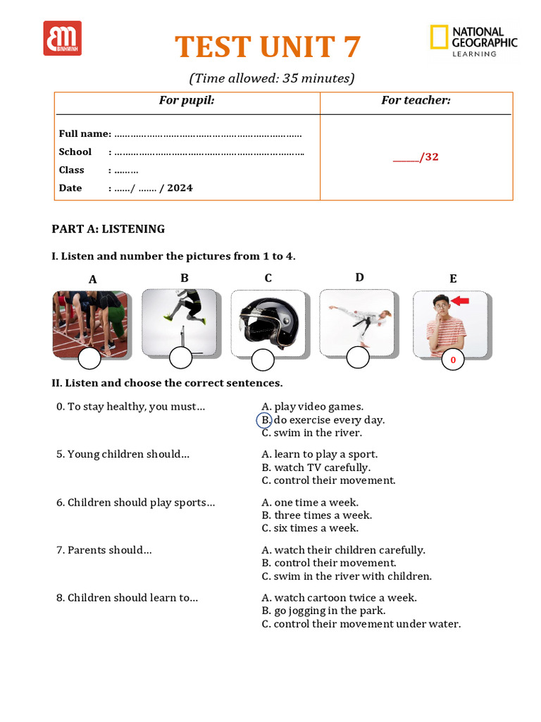 Grade 5 - Unit 7 - (100_ TN) | PDF