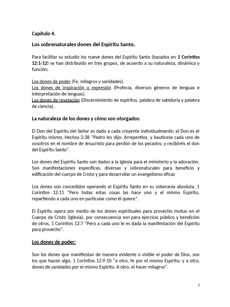 Clase 2. Los Dones Del Espíritu Santo. 1 Parte. 6 Abril 2022. | PDF ...
