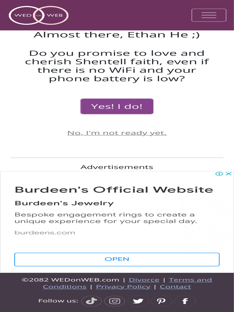 Proposal Next - Virtual Weddings For Fun by WEDonWEB | PDF