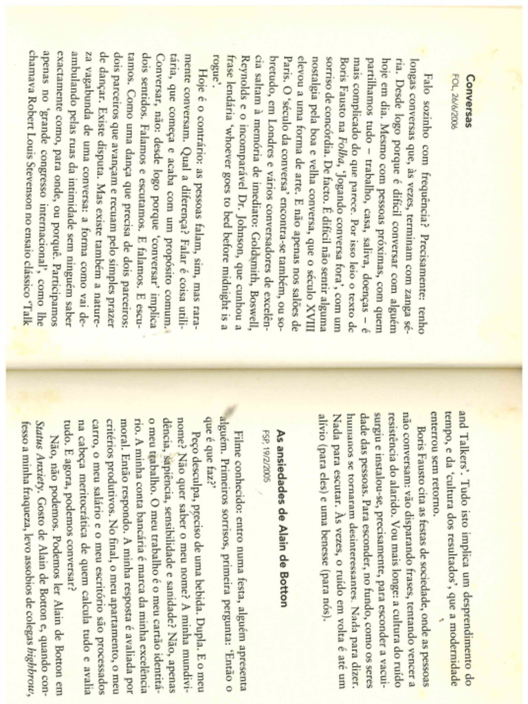 Crónica - Conversas - JPC | PDF