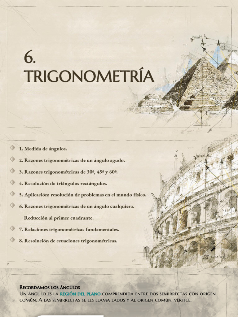 Fundamentos de Trigonometría y Aplicaciones | PDF | Trigonometría | Ángulo