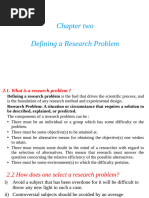 IDENTIFICATION AND SELECTION AND FORMuLATION OF RESEARCH PROBLEM | PDF ...