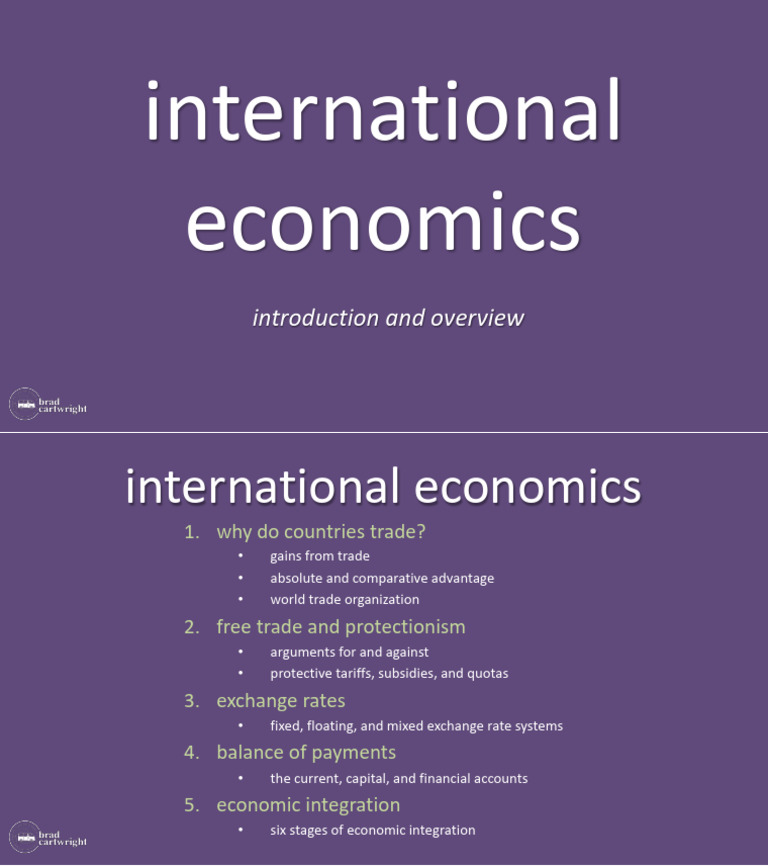 Overview of International Economics | PDF