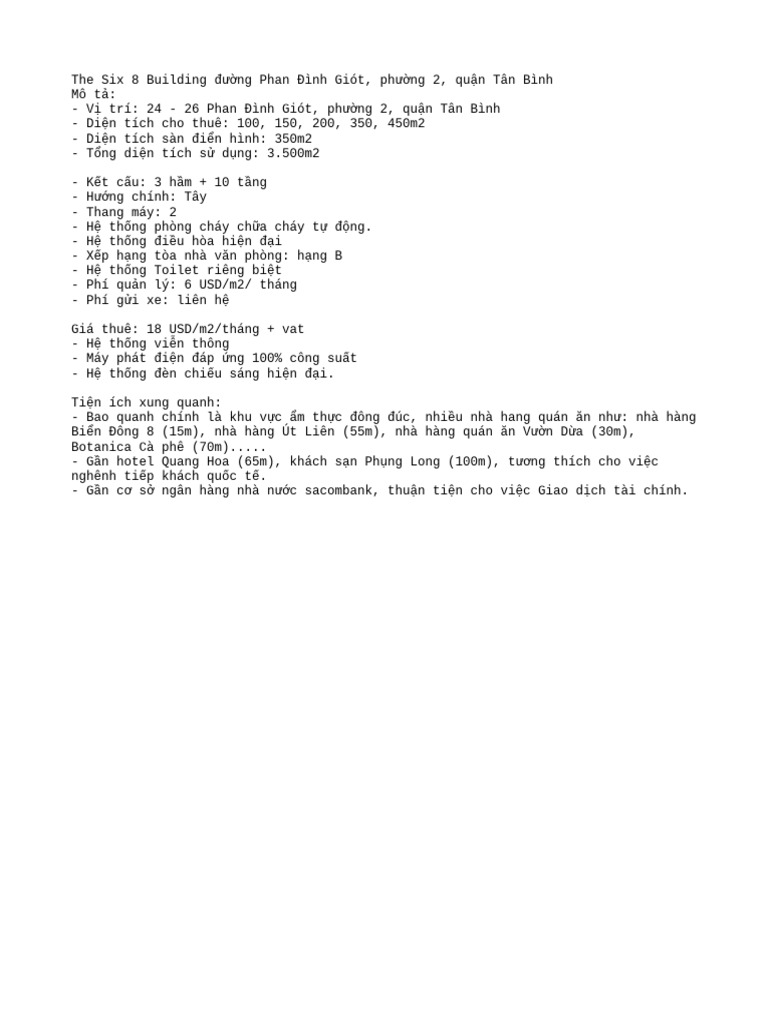 The Six8 Building | PDF