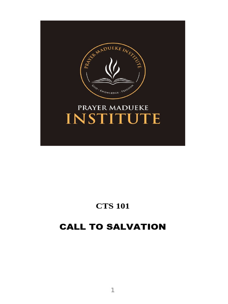 Course 101 Module 1 - 084341 | PDF | Jesus | Salvation