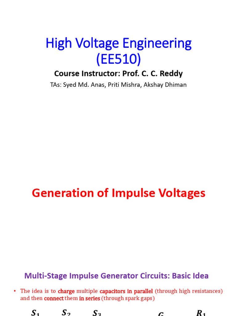Lecture 4b_High Voltage Engineering (EE510) | PDF | Capacitor | Series And Parallel Circuits