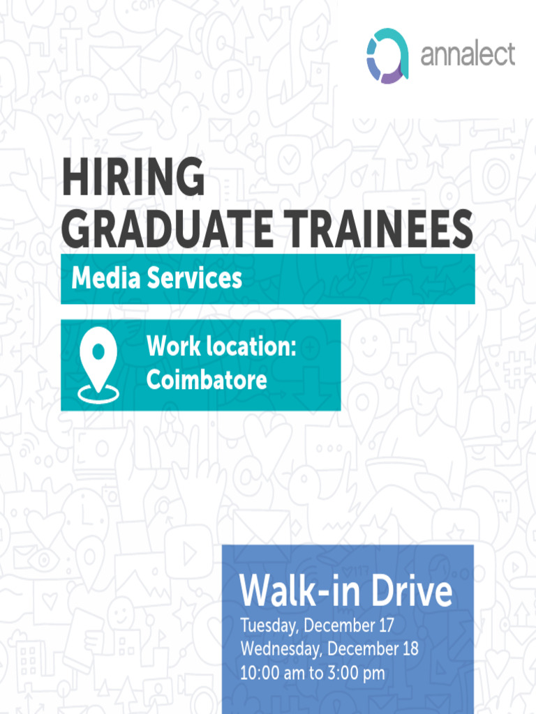 Annalect Coimbatore Graduate Trainee Drive | PDF