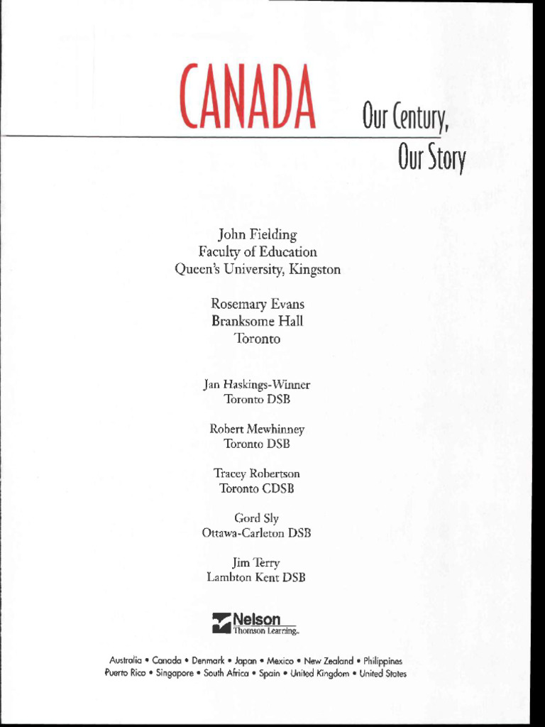CHC2D - Canada Our Century Our Story | PDF | Pierre Trudeau | Canada