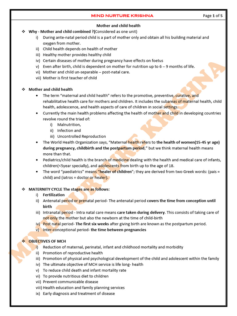L-3 Mother and Child Health | PDF | Maternal Health | Postpartum Period