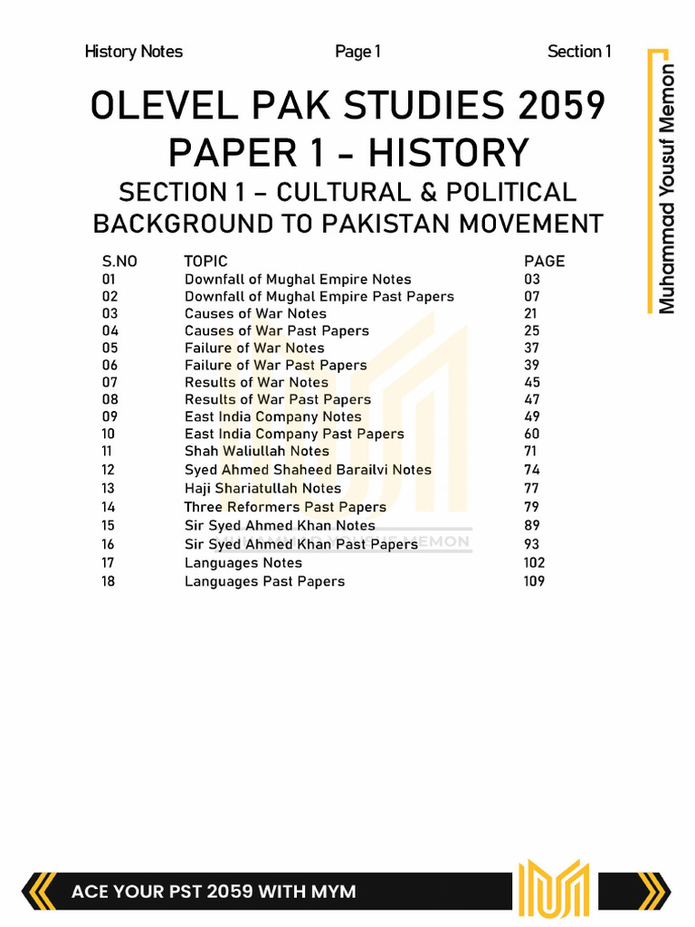 OL History Notes (By MYM) | PDF