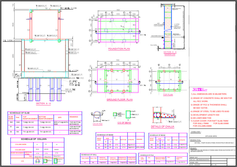 Deonar Sump & Panel House STR | PDF | Deep Foundation | Components