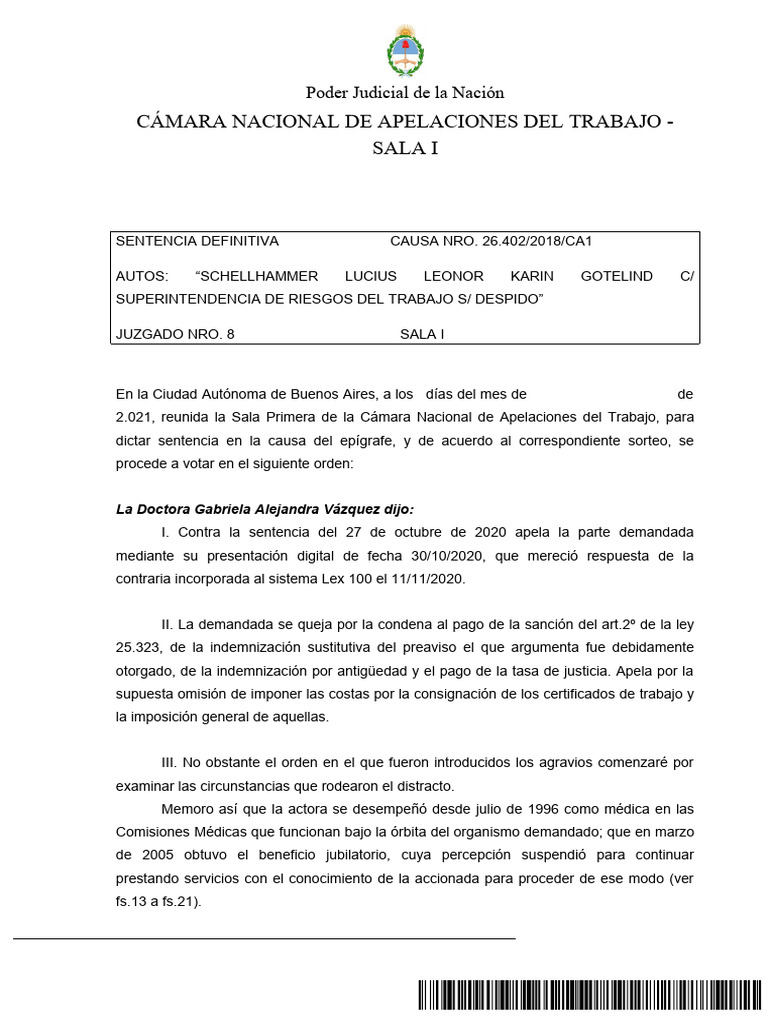 fallo (1) | PDF | Judicaturas | Justicia