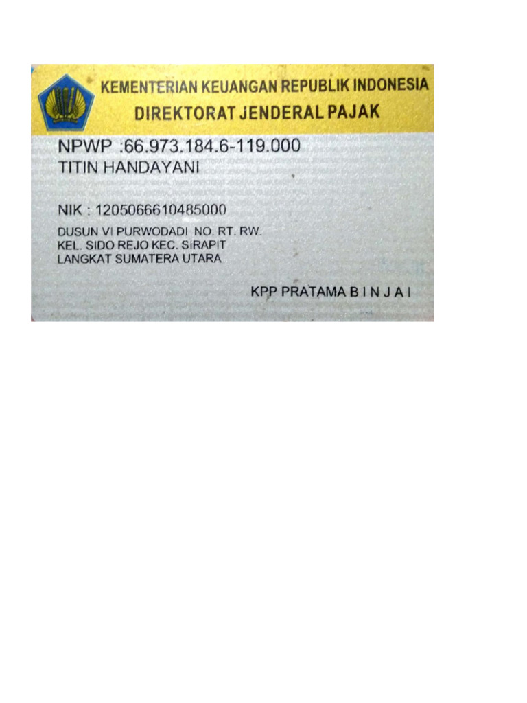 NPWP | PDF