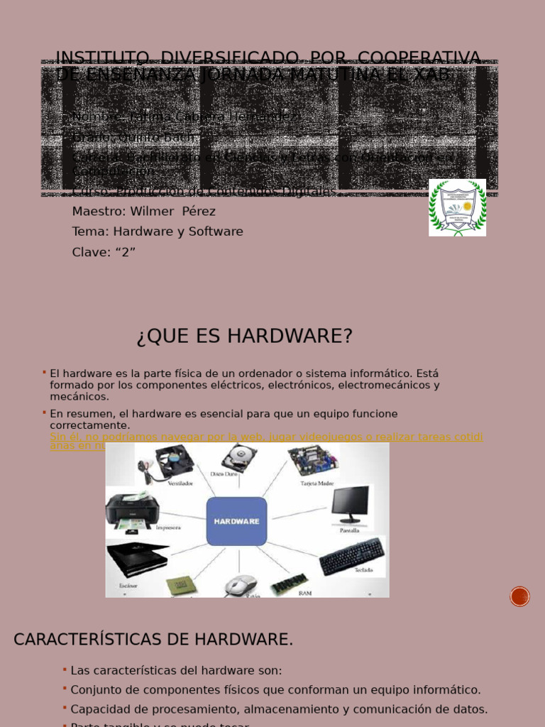 Hardware y Software: Definiciones y Tipos | PDF | Hardware de la ...