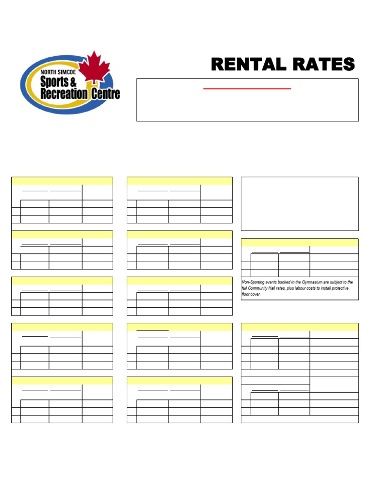 Rental Rates 2023 2024vsbv | PDF