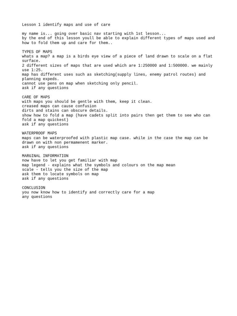 Lesson 1 Identify Maps and Use of C | PDF