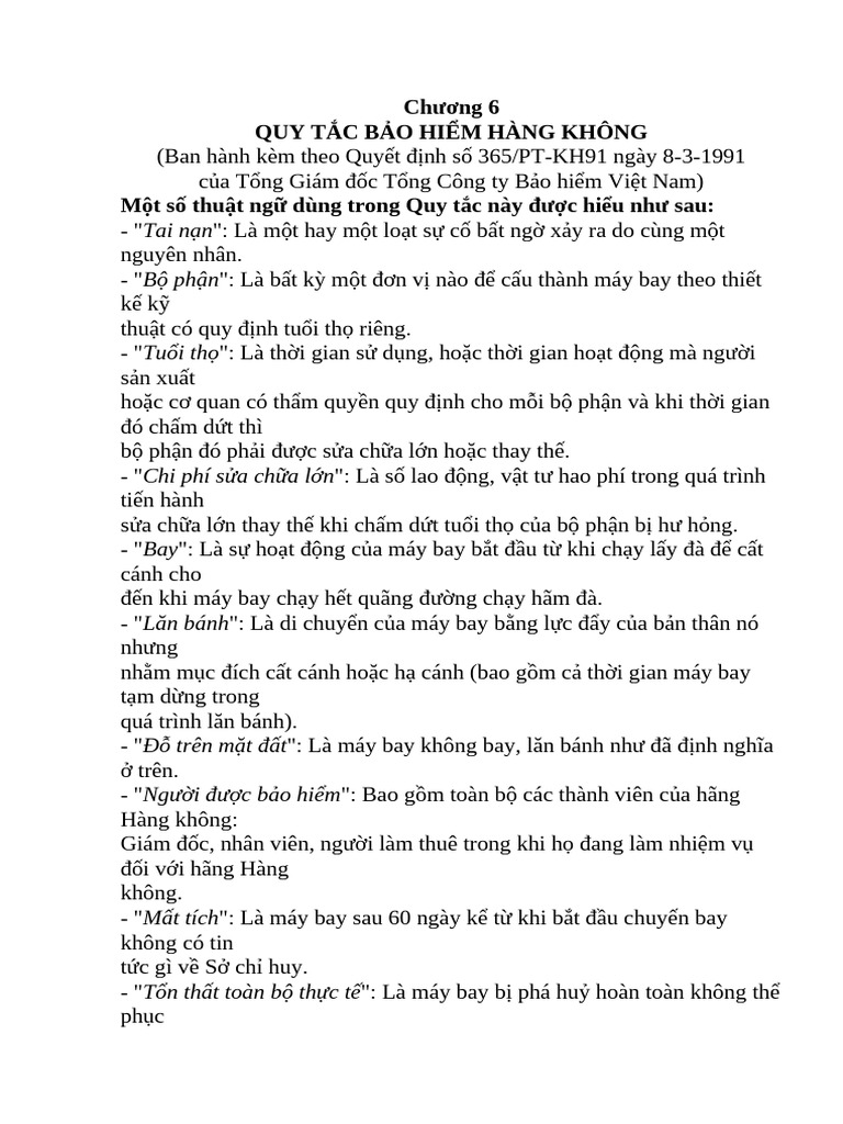 Bảo Hiểm Hàng Không | PDF