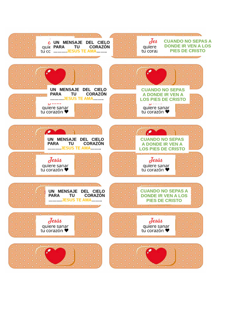 Curitas para Evangelizar: Mensaje de Amor | PDF