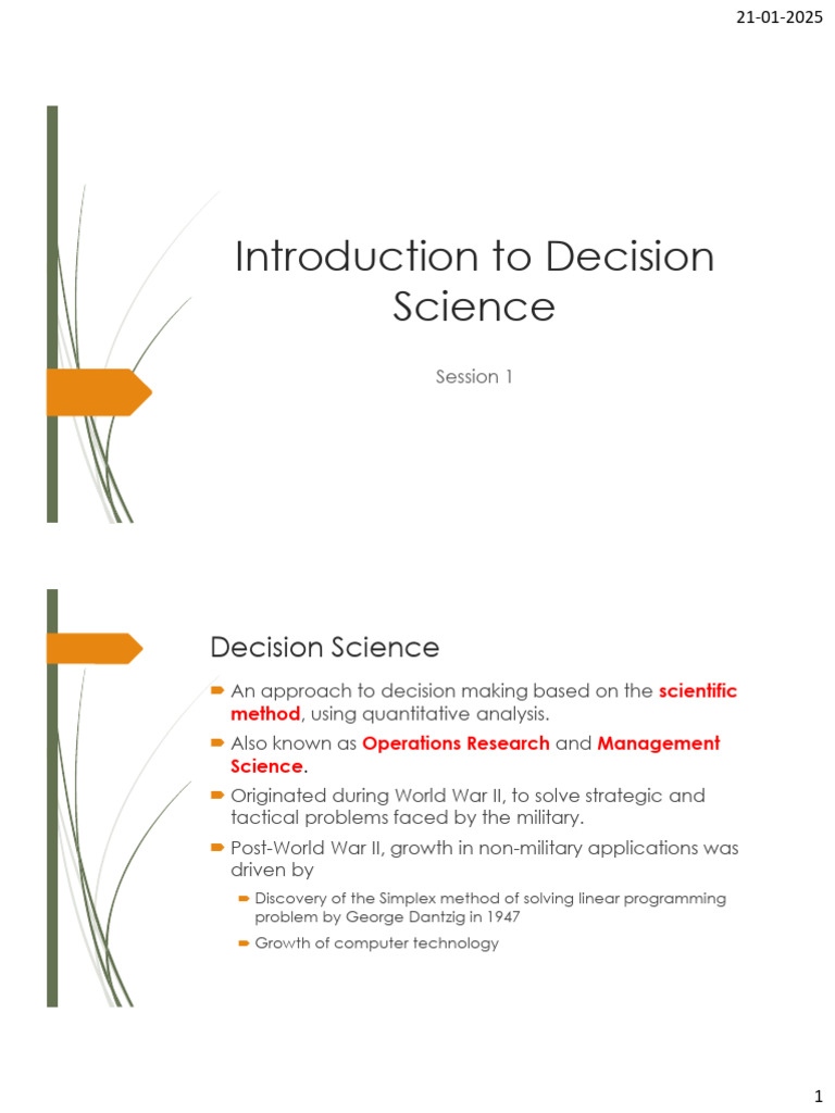 Introduction to Decision Science Basics | PDF | Linear Programming ...