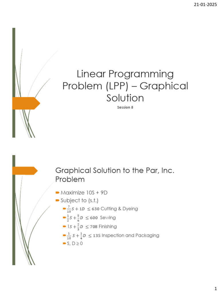 03. Graphical Solution to LPP | PDF | Mathematical Optimization | Linear Programming