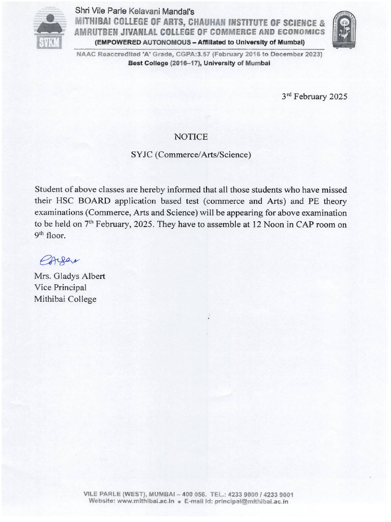 HSC Board Notice | PDF