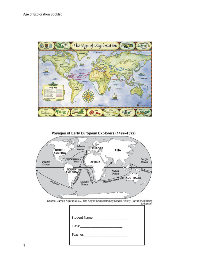 Age of Exploration Educational Booklet | PDF | Age Of Discovery ...