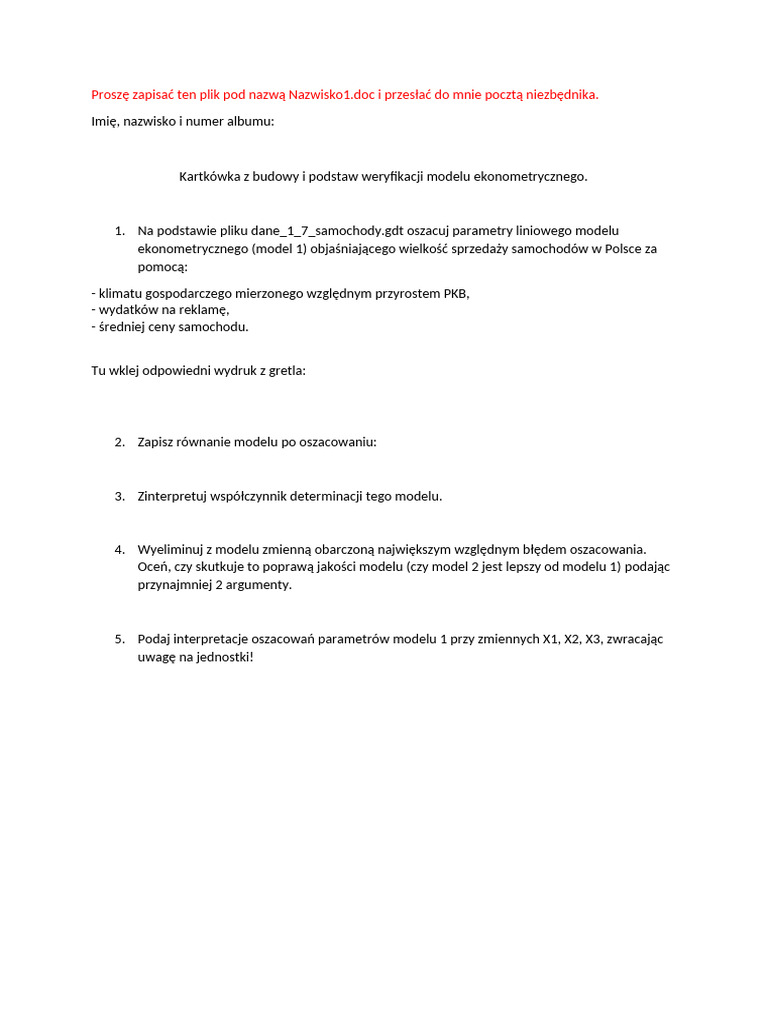 KMNK Kartkowka 1 | PDF