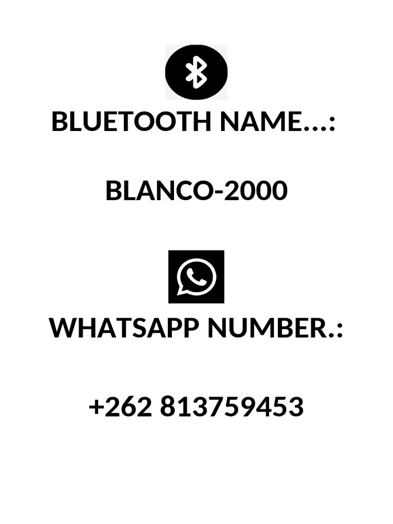 Bluetooth Name | PDF