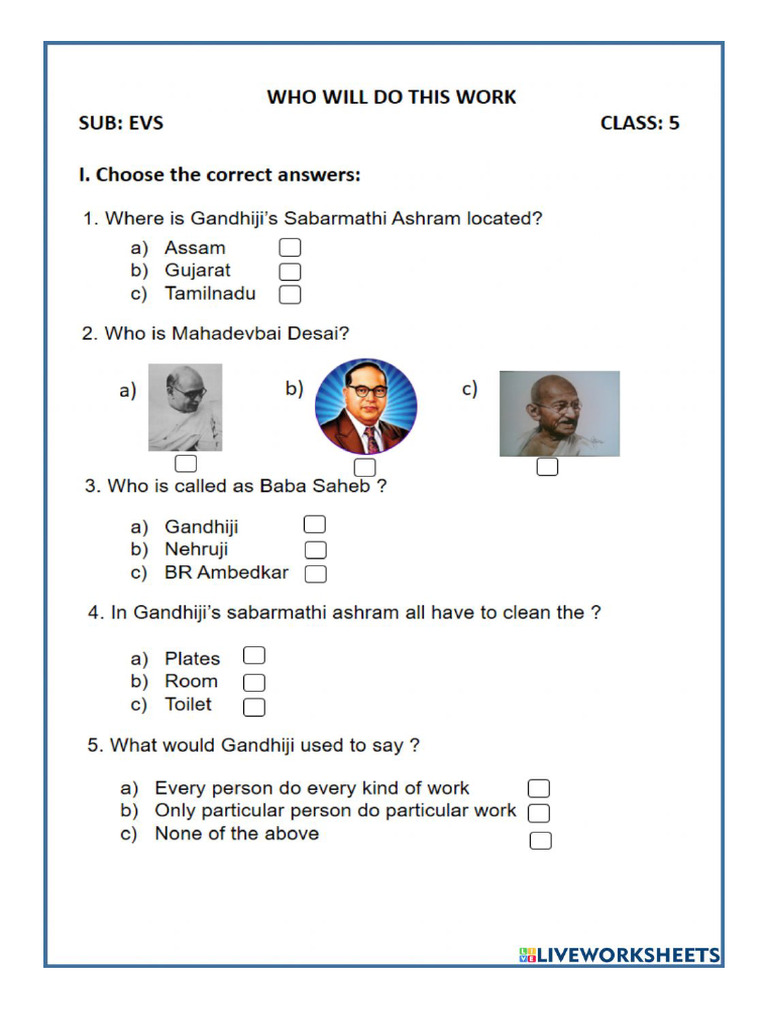Worksheet 2236905 | PDF