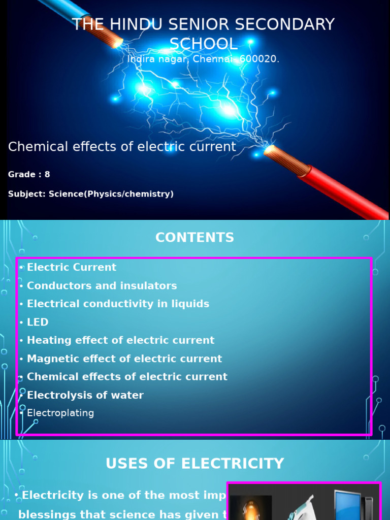 Chemical Effects of Electric Current Class 8 2021 | PDF | Electrolyte ...