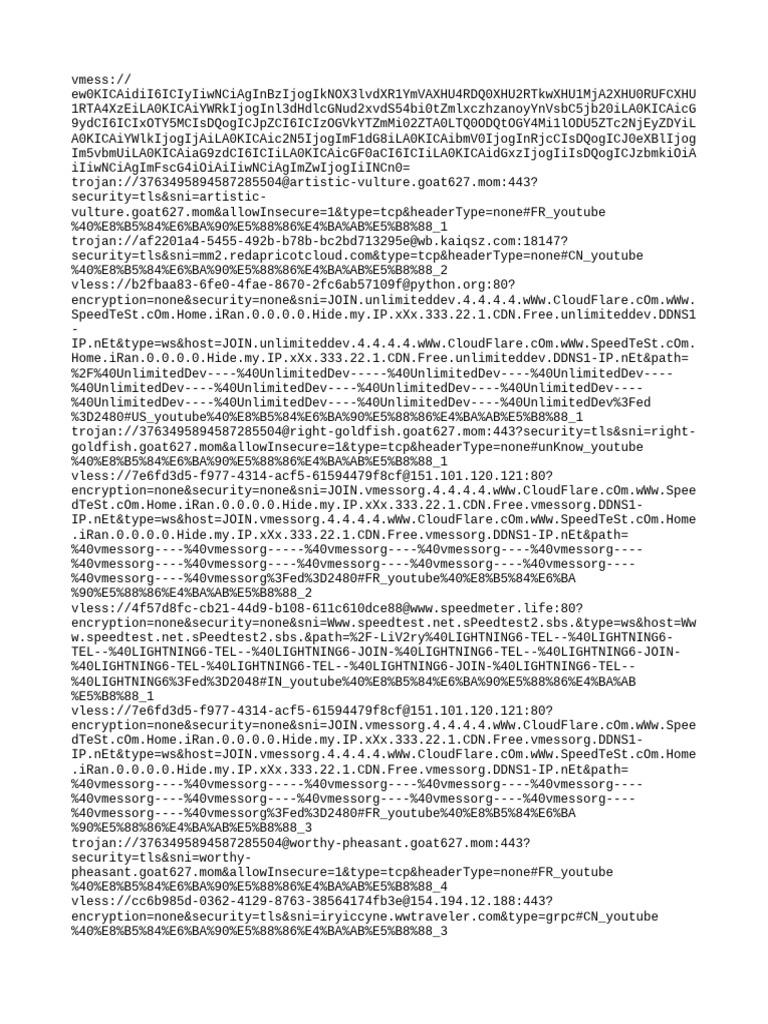 Vmess and Trojan Proxy Configurations | PDF | Chess | Chess Theory