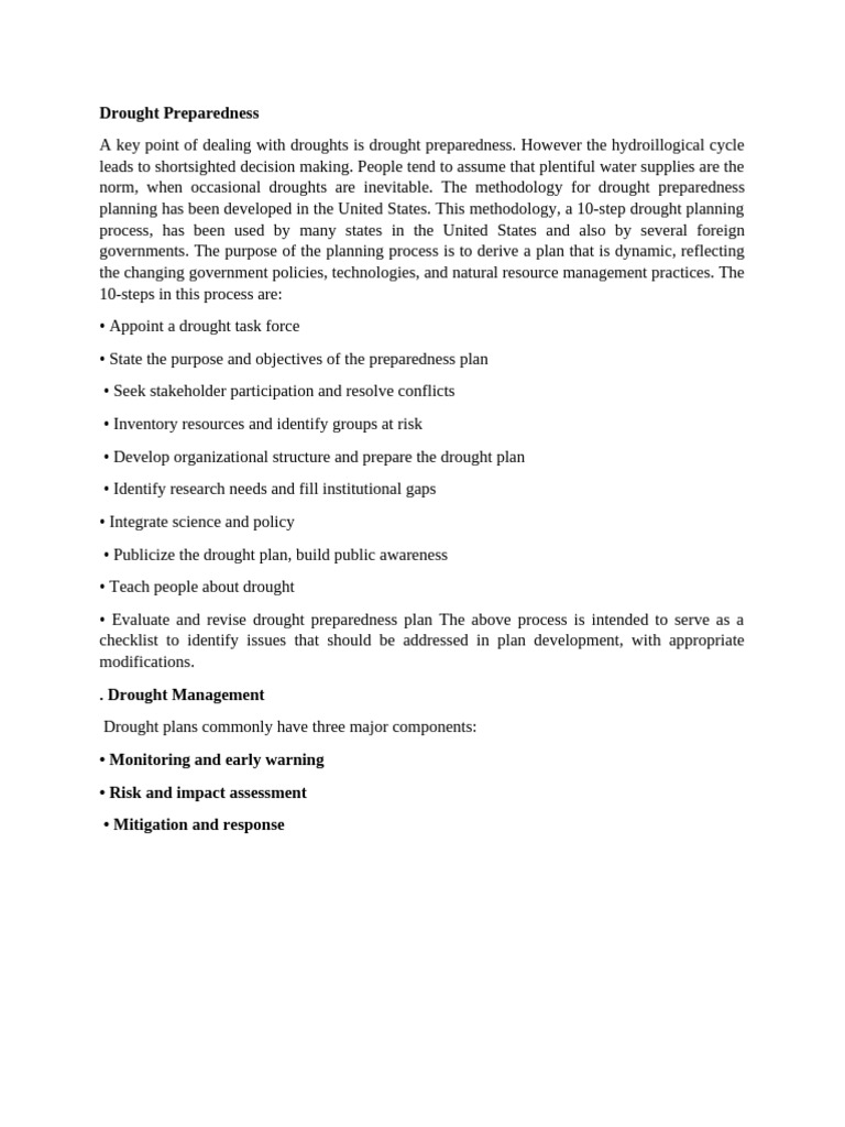 Drought Preparedness Planning Guide | PDF
