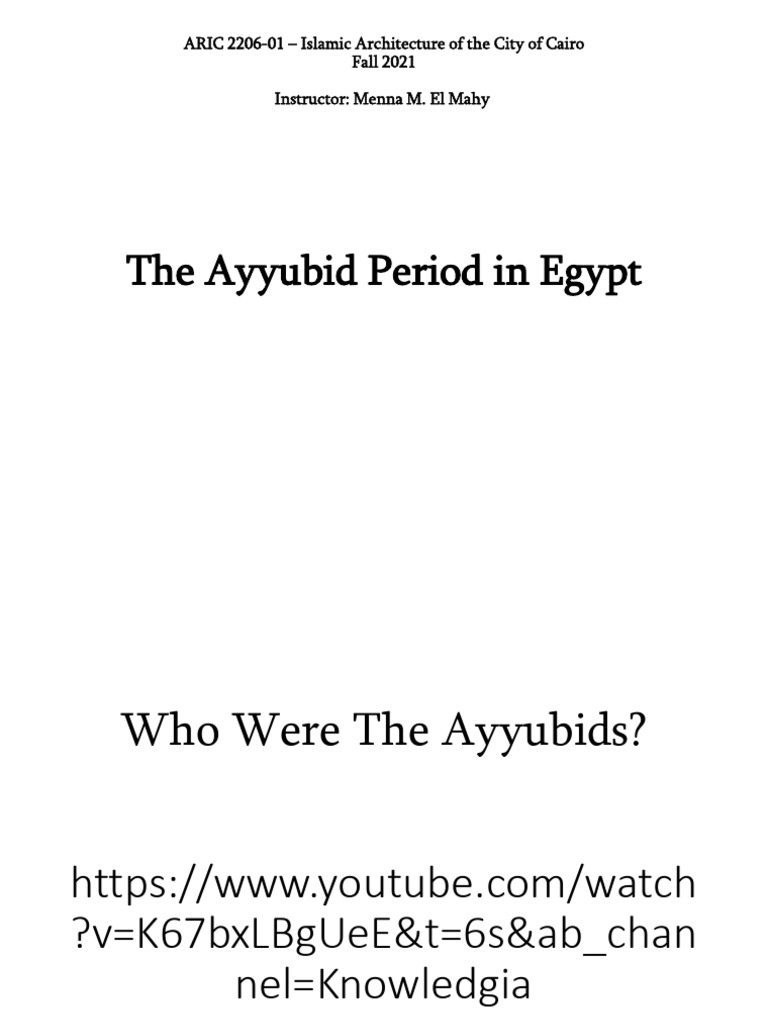 Ayyubid Architecture in Cairo | PDF