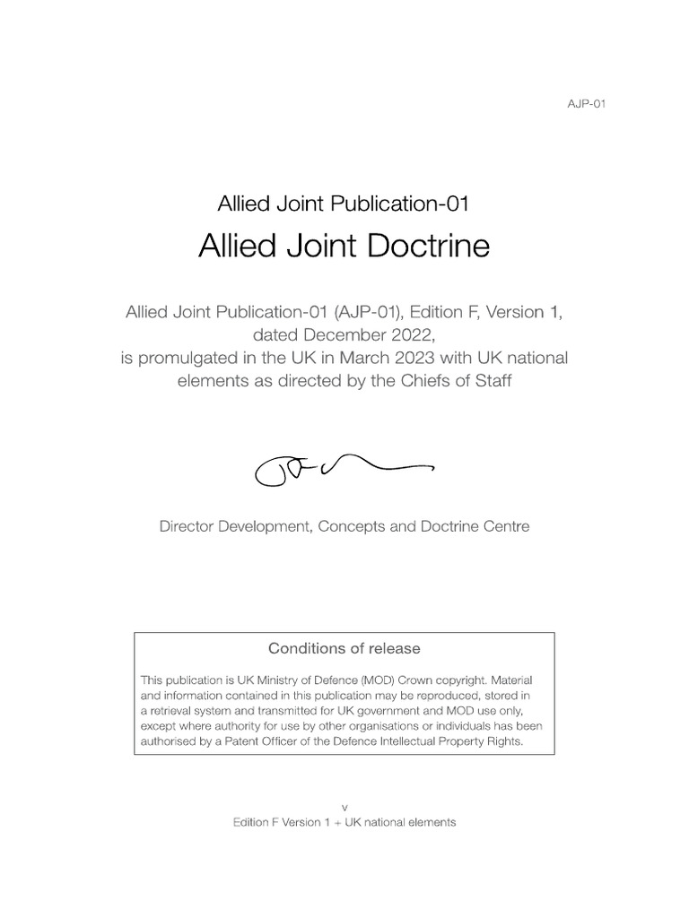 3-4 NATO 2022 AJP-01 section on competition continuum | PDF