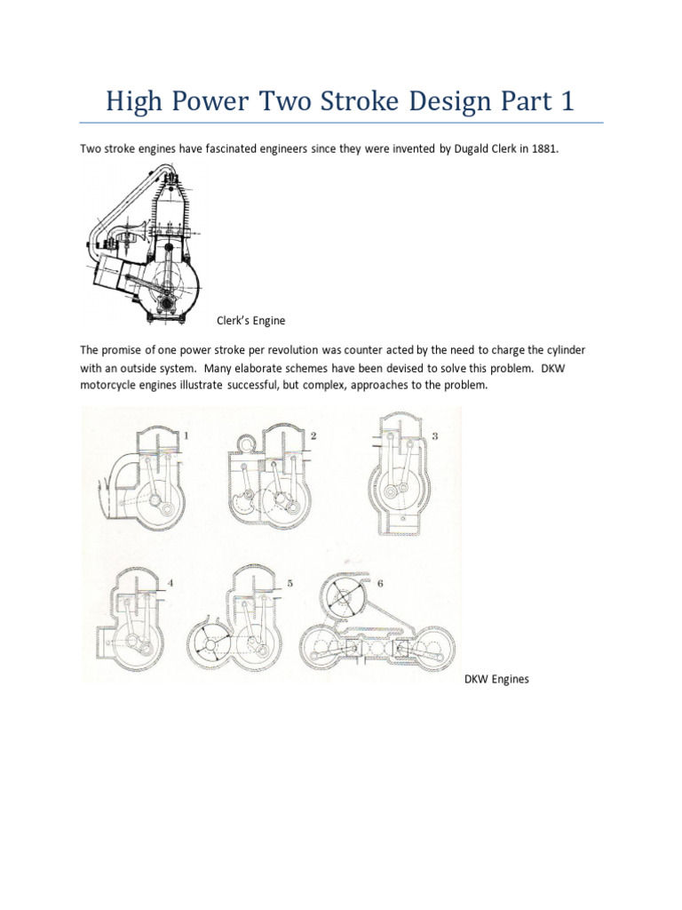 High Power Two Stroke Design | PDF | Piston | Mechanical Engineering