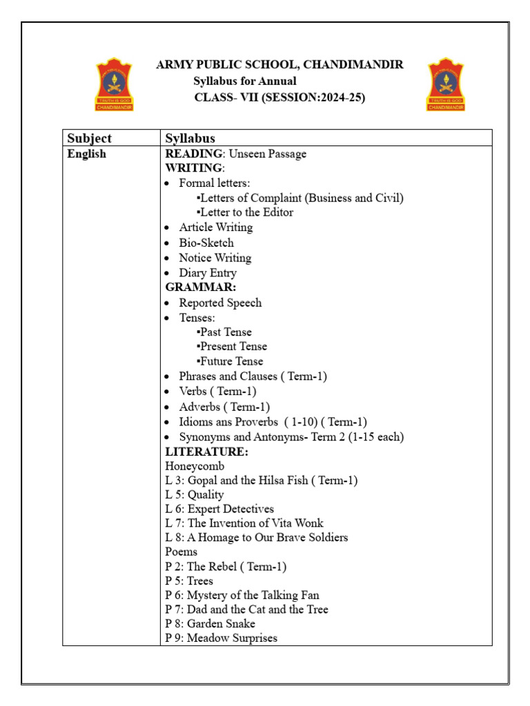 Class 7 | PDF