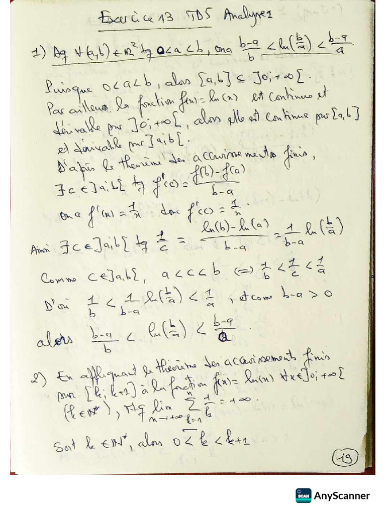 Corr Exo8 TD5 Analyse 1 24 25_044229 | PDF