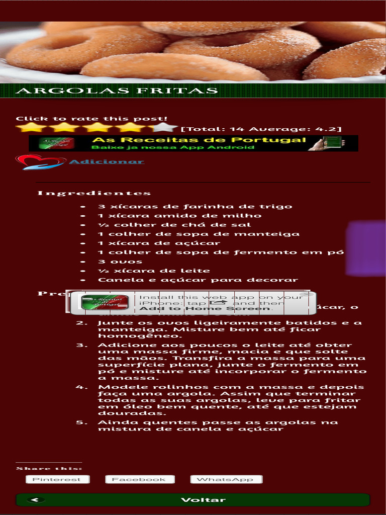 Argolas FritasAs Receitas de Portugal | PDF