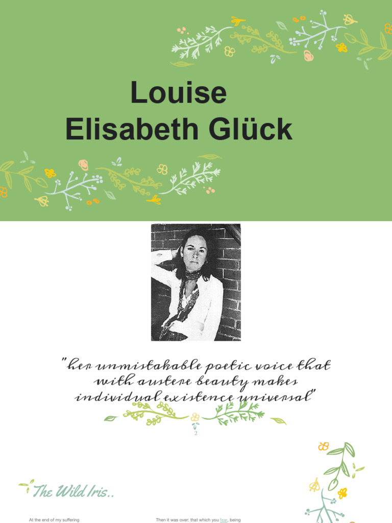 Analysis of Glück's "The Wild Iris" | PDF