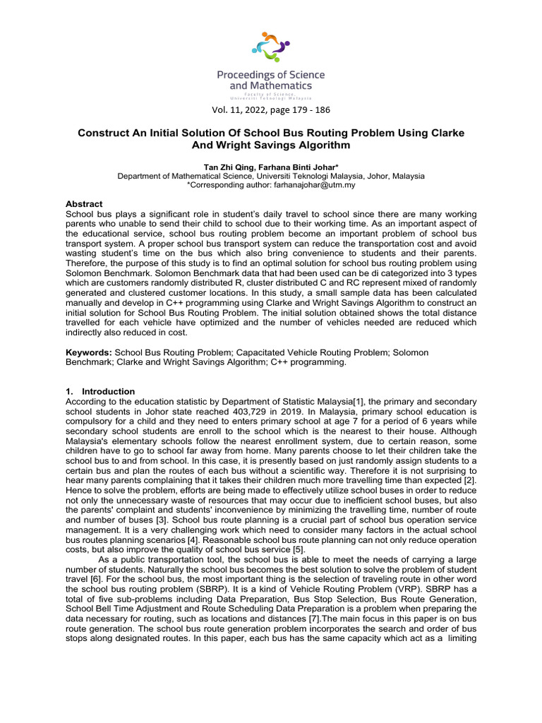 179 186 Tan Zhi Qing Farhana Johar | PDF | Cluster Analysis | Bus