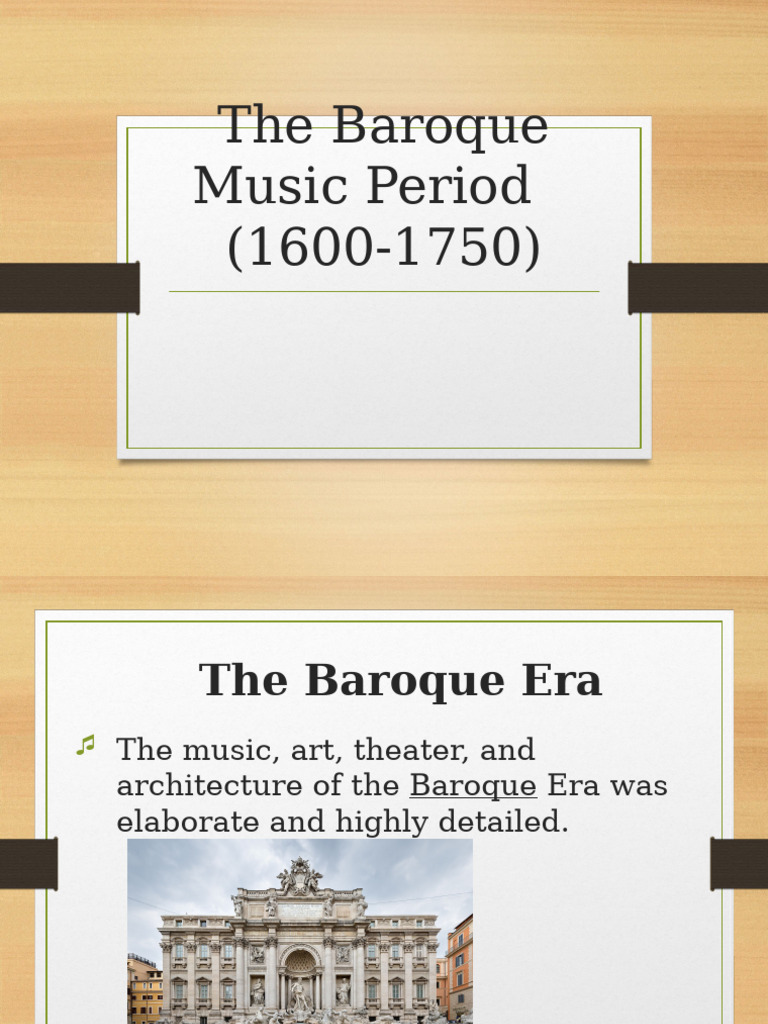 Overview of the Baroque Music Era | PDF