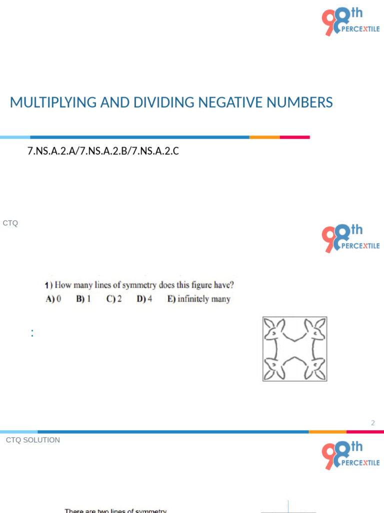 Multiplying & Dividing Negative Numbers | PDF