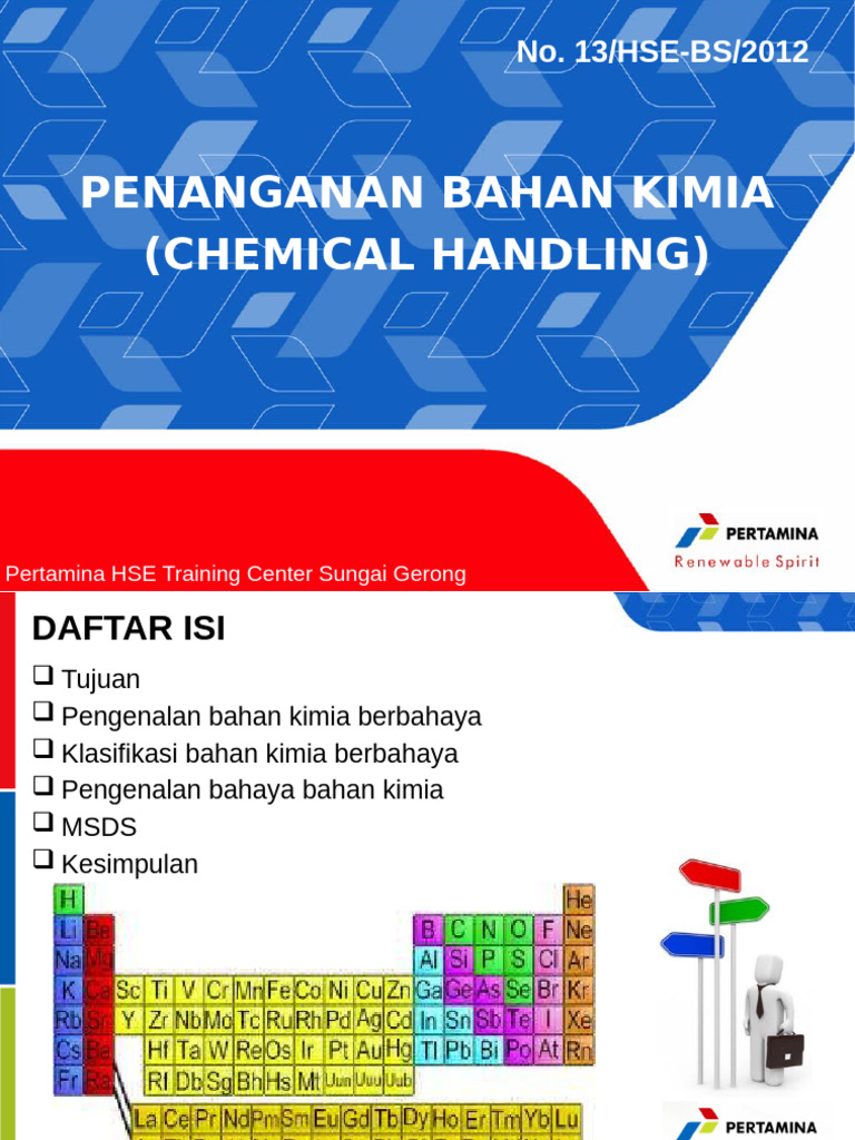 Penanganan Bahan Berbahaya (Chemical Handling) - BS | PDF