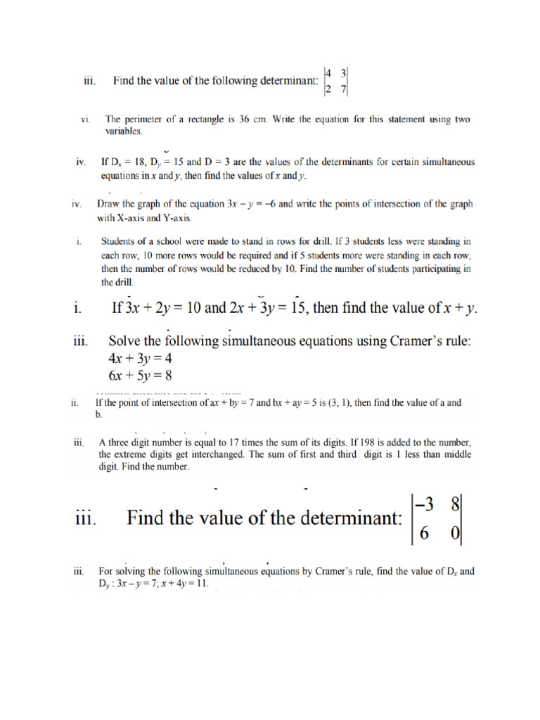 Algebra Set 1 | PDF