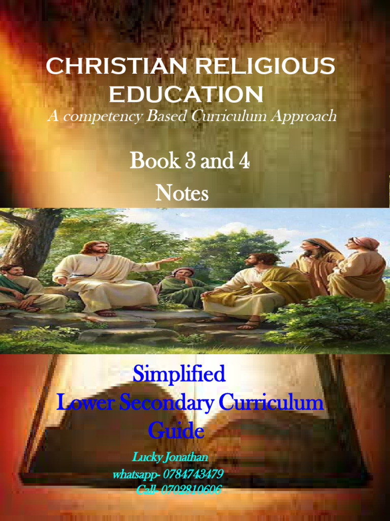 CRE Book 3 & 4 Curriculum Notes | PDF | Professional Ethics | Teachers