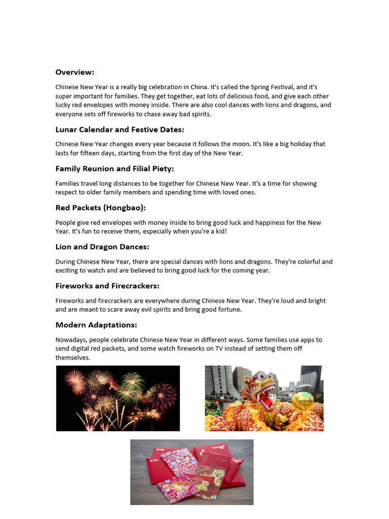 Chinese New Year Traditions | PDF | Chinese Zodiac | China